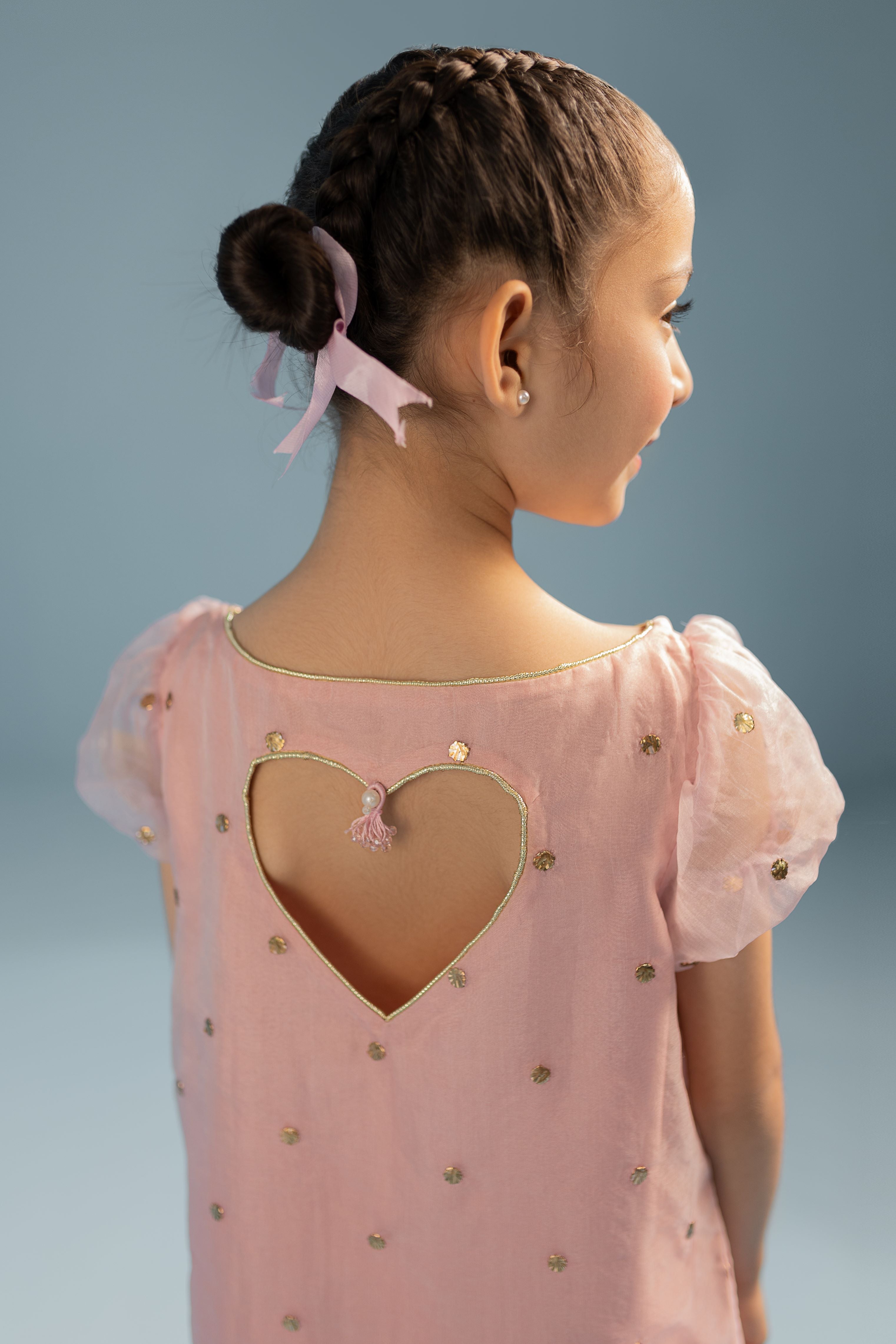 Dolly Heart Puff Sleeves - Baby Pink – Mia & Mila Luxury