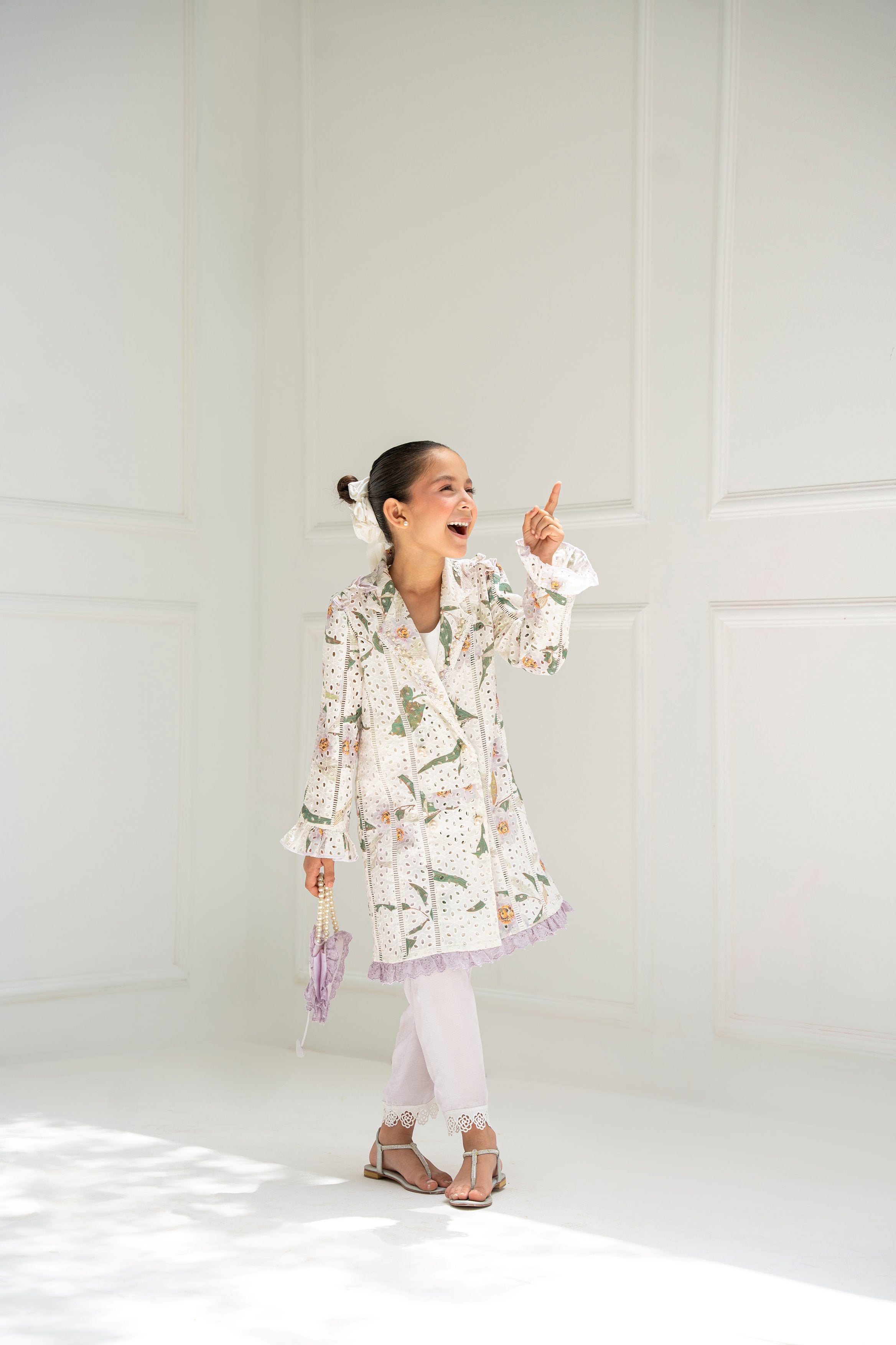 Mini Lilly Blazer Set - Pearl & Lilac – Mia & Mila Luxury