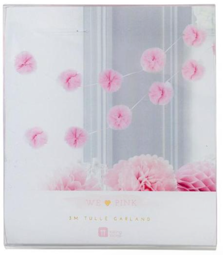 We Love Pink Tulle Garland – Mia & Mila Luxury